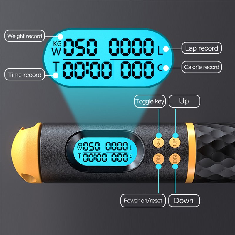 Digital Smart And Intelligent electronic counting exercise Fitness skip ...