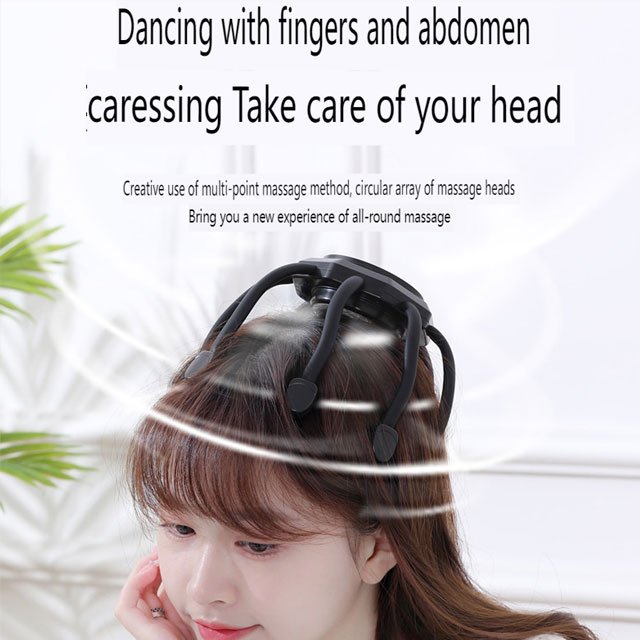 Rechargeable Electric Smart Vibrating Hair Growth Octopus Scalp Wrap ...